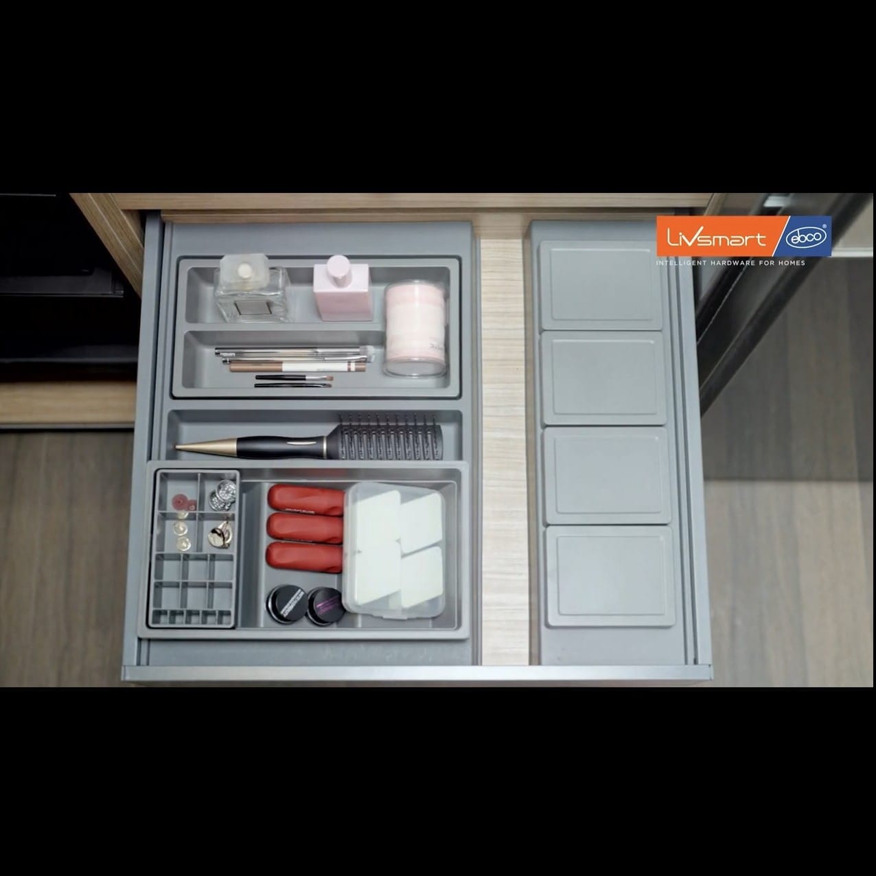 MakeUp Drawer Container and Tray - Ebco