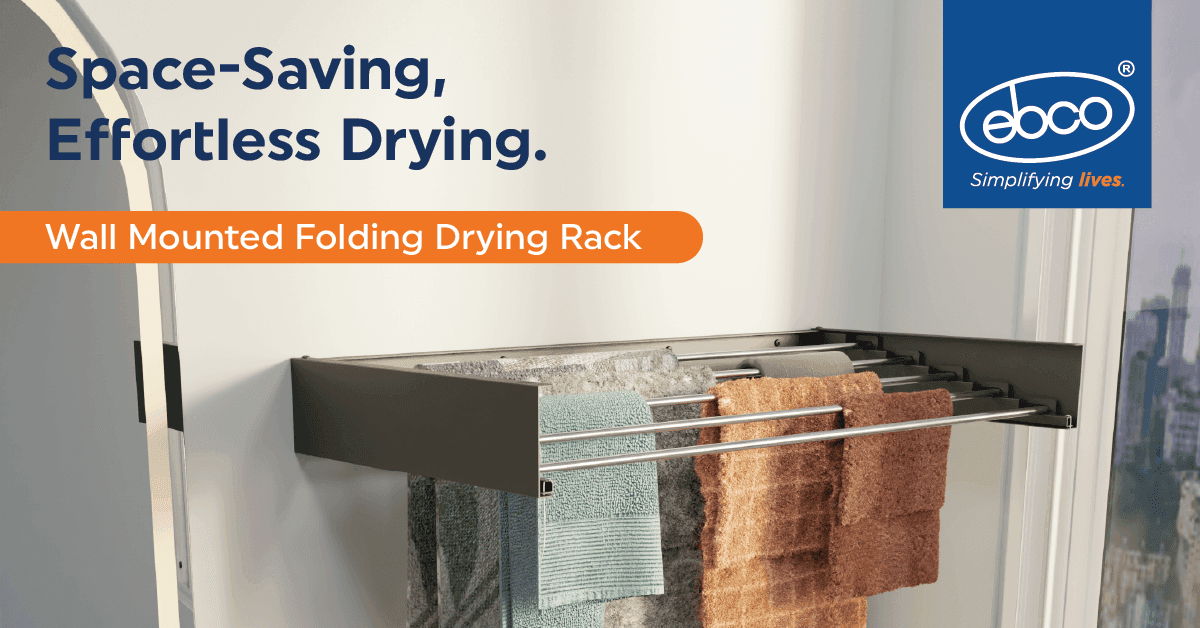 Wall Mounted Folding Drying Rack - Ebco
