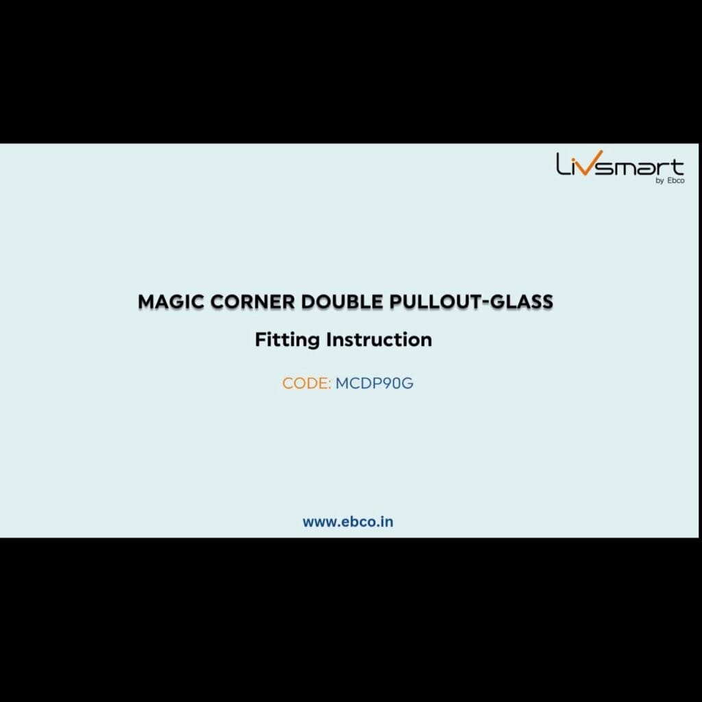 Magic Corner Double Pullout Glass - 2 - Installation Video - Ebco